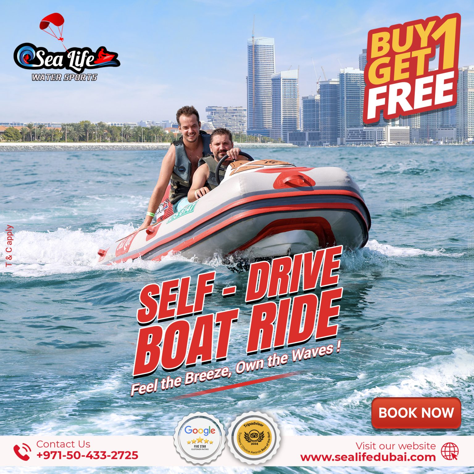 Buy 1 Get 1 Free on Dubai’s Most Exciting Self-Drive Boat Adventure